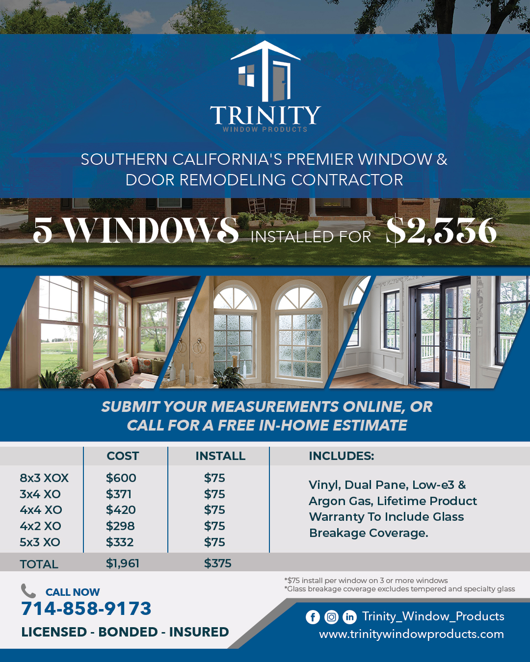 PROMOTIONS - Trinity Window Products